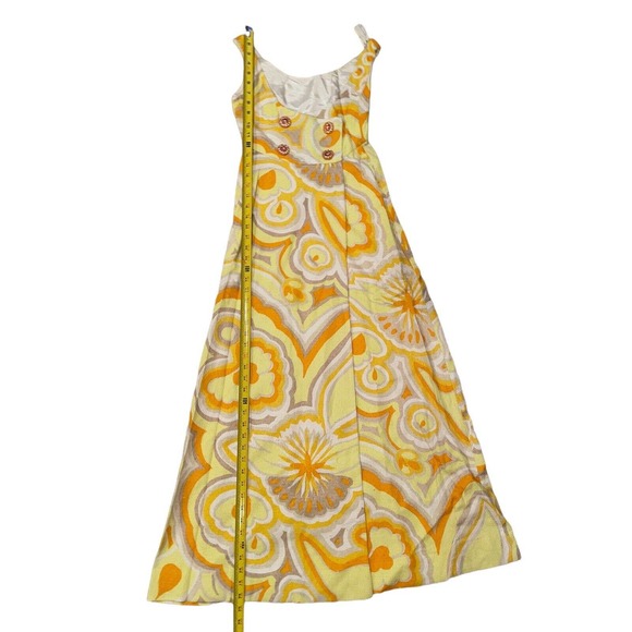 Handmade Dresses Vintage Handmade 7s Psychedelic Maxi Wrap Dress
